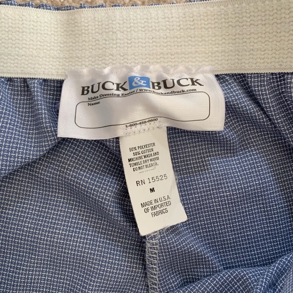 Buck & Buck | Pants | Mens Pale Blue White Checkered Pajama Pants ...